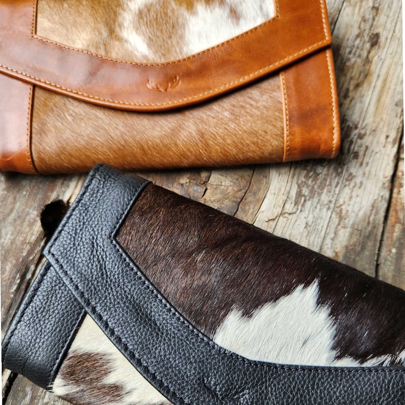 Large Cow Hide Wallet - Etsy