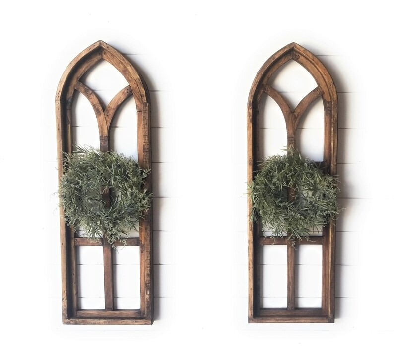 36 X 12 Farmhouse Rustic Wooden Wall Window Arches - Etsy