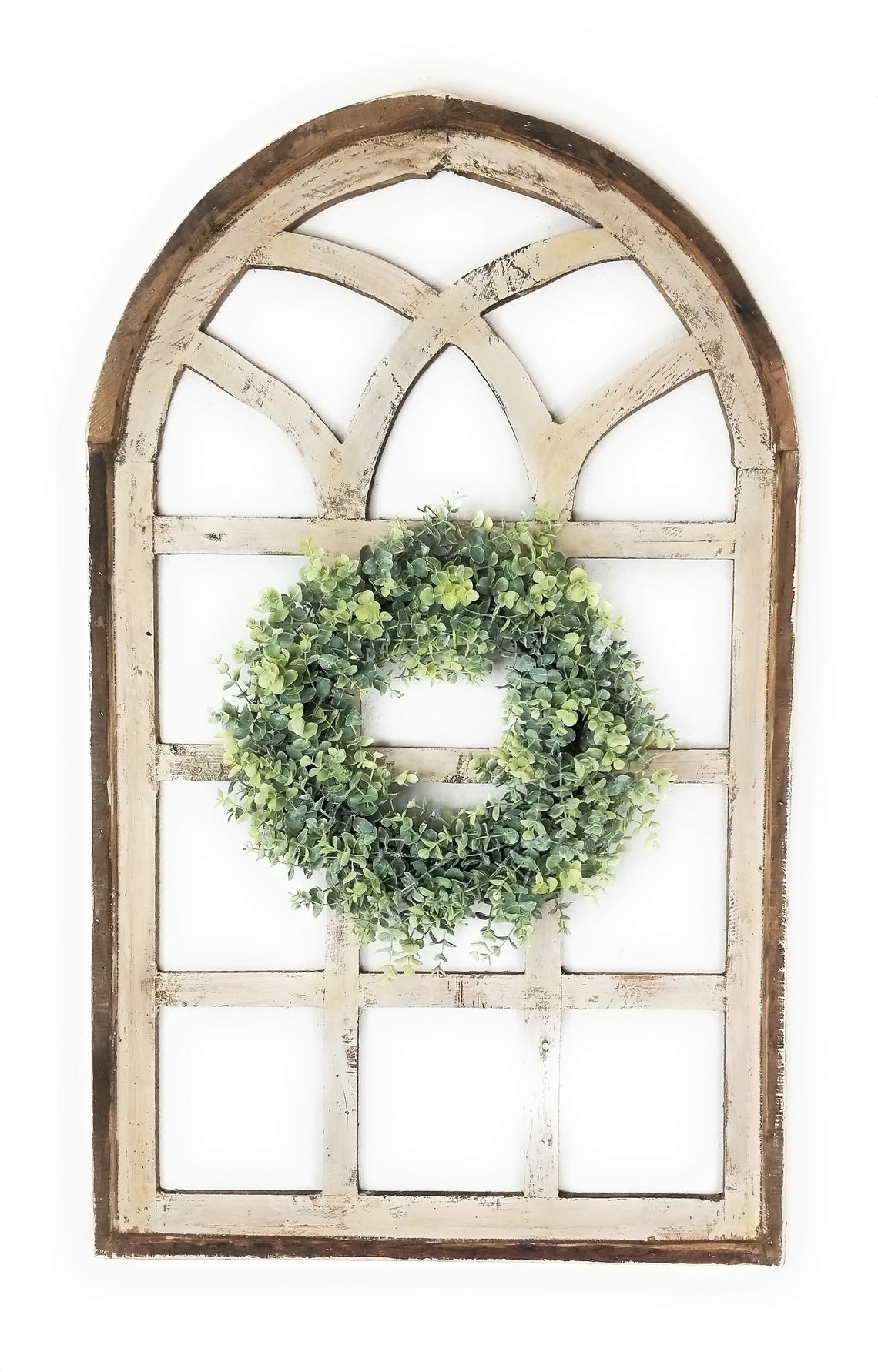 Farmhouse Wooden Wall Window Arch The Paradise Fields Large | Etsy