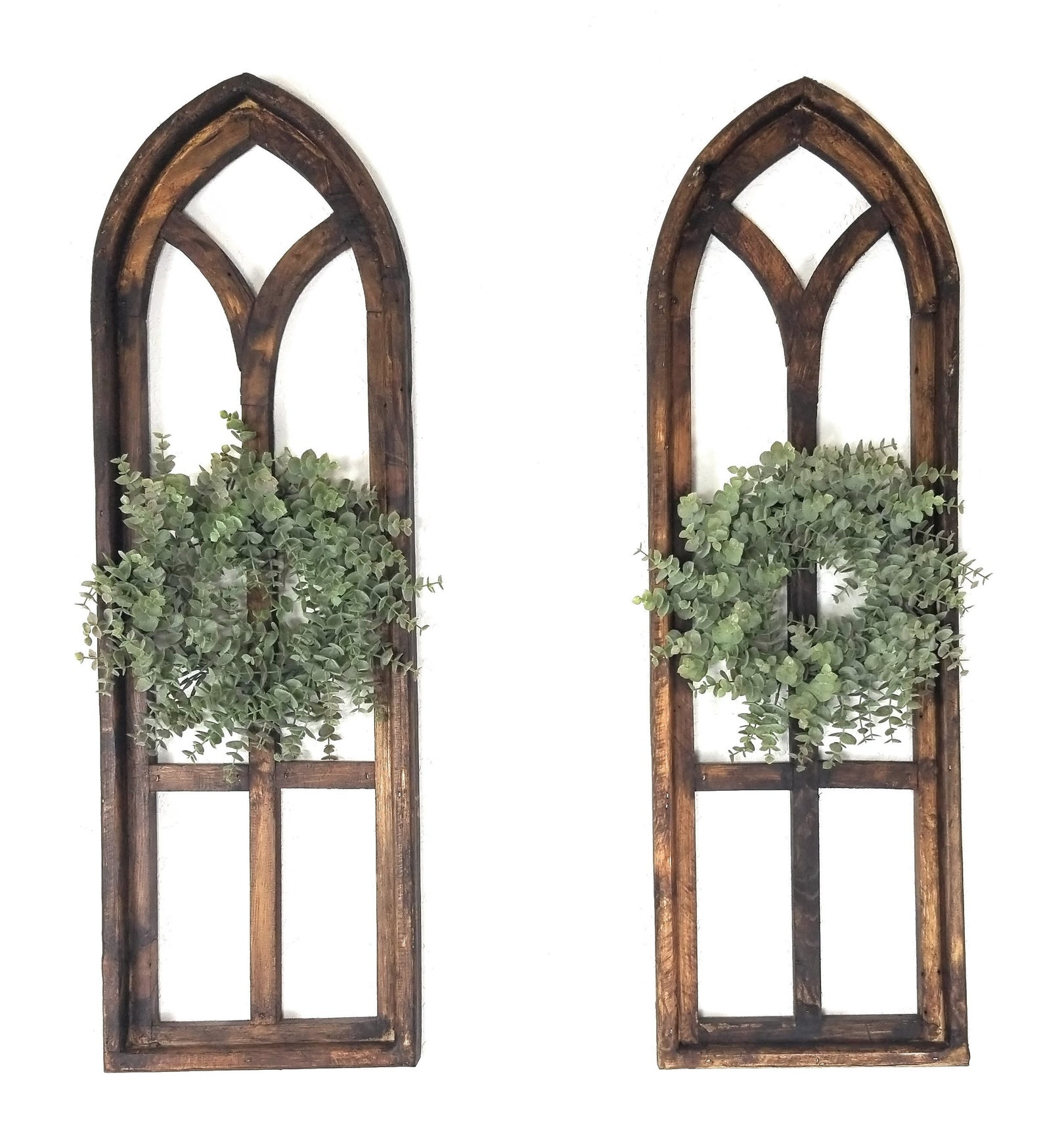 36 X 12 Farmhouse Rustic Wooden Wall Window Arches | Etsy