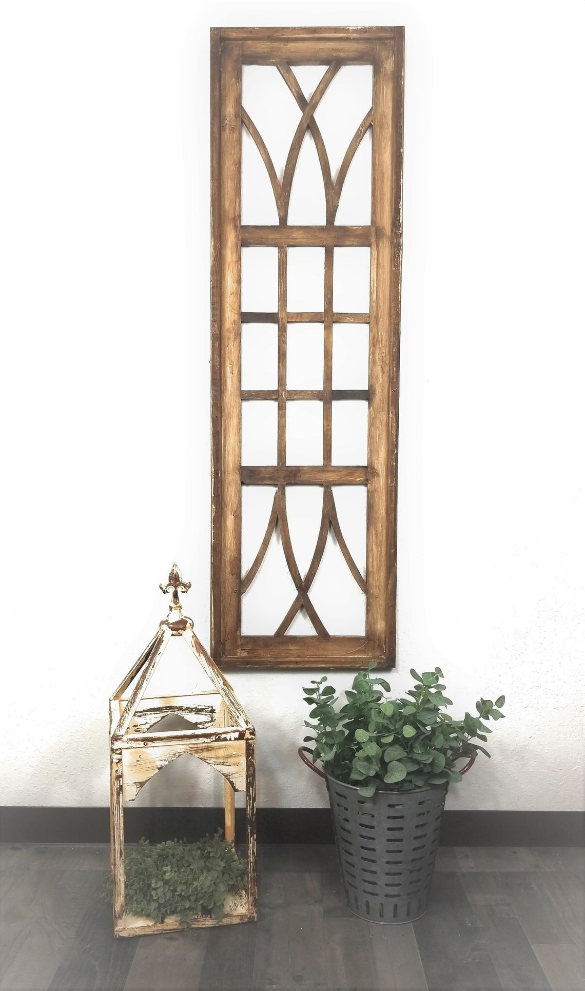 Farmhouse Wooden Wall Window Arch-large Wood Window Frame-the - Etsy
