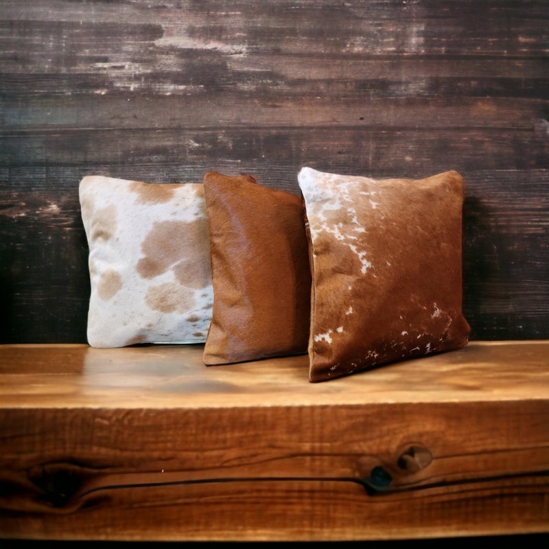 Cowhide Pillow - Etsy