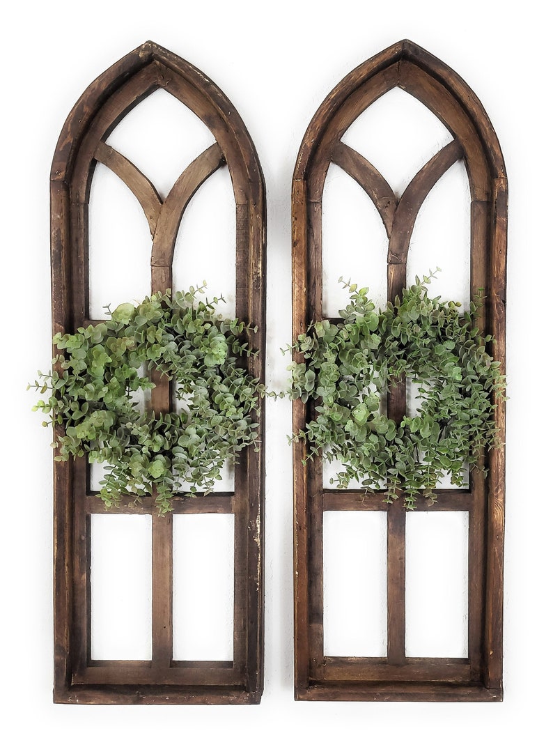 36 X 12 Farmhouse Rustic Wooden Wall Window Arches - Etsy