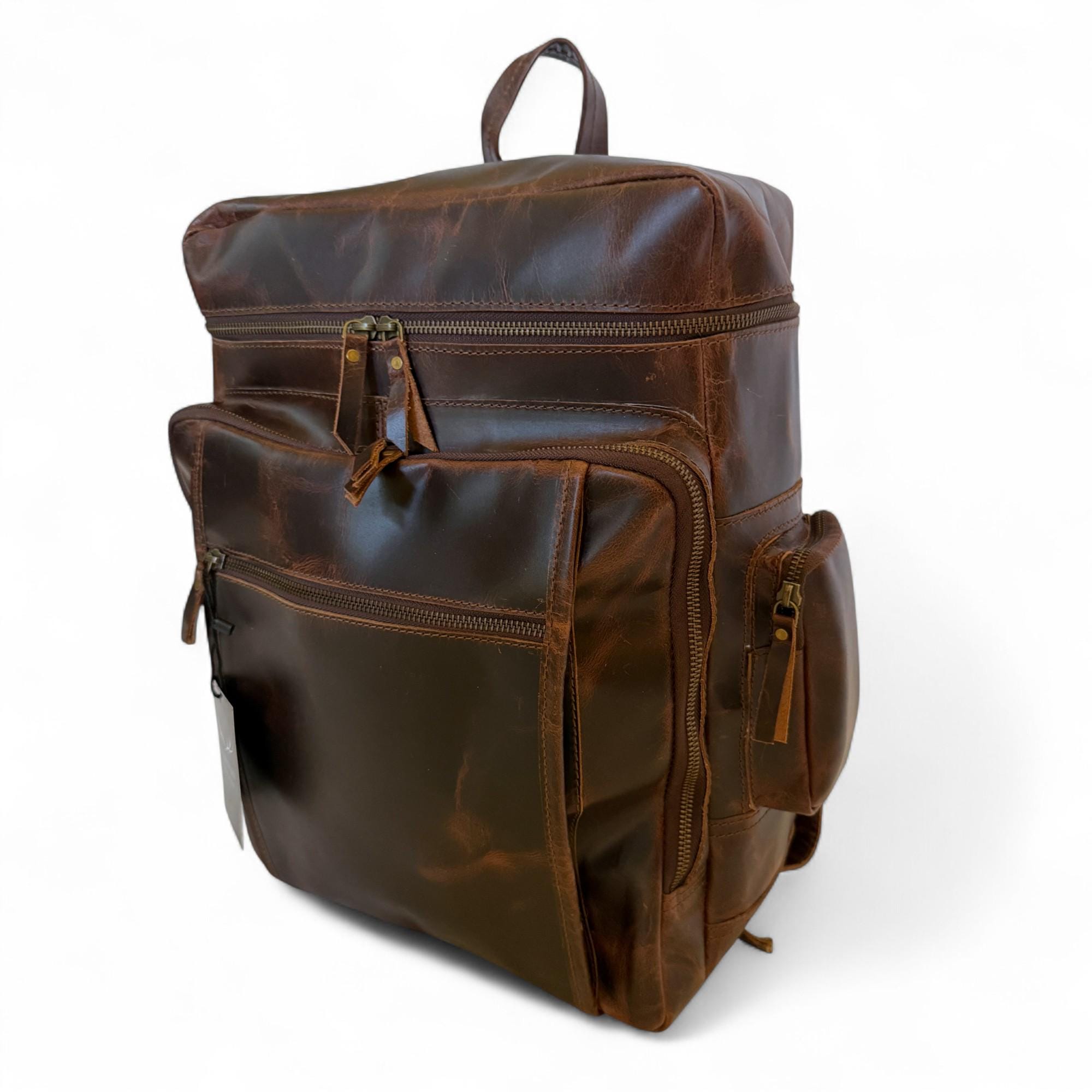 Denali Vintage Leather Backpack Traveling Backpack - Etsy
