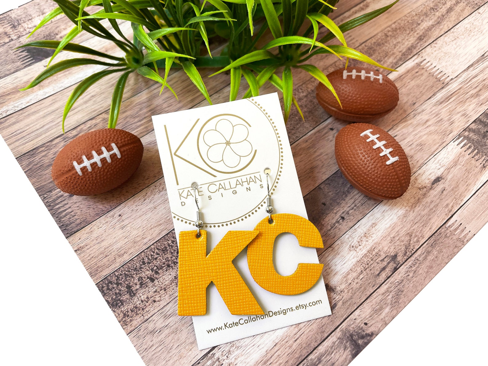 Kansas City Chiefs Genuine Leather KC Earrings, Chiefs Leather Earrings ...