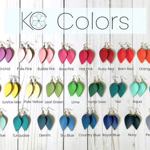 Pink Poppy Leopard Premium Leather Earrings, You Choose Single Pair OR ...