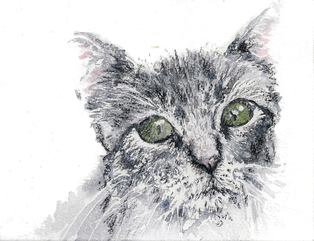 Cat Print Cat Art Watercolour Print Watercolour Art Countryside Print ...