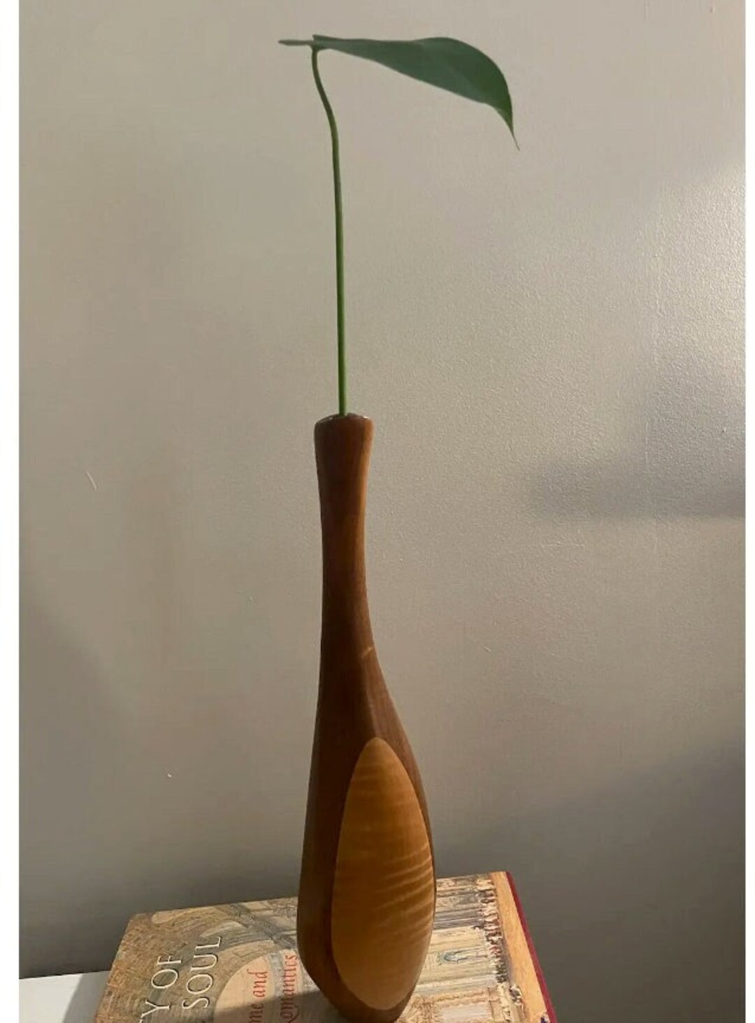 Mid-century Modern Walnut Vase - Etsy