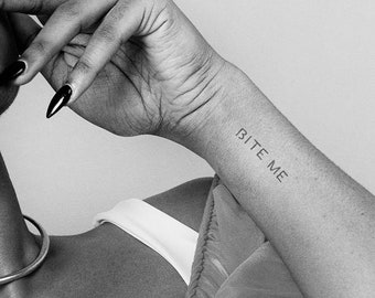 Bite Me Temporary Tattoo set of 3 - Etsy