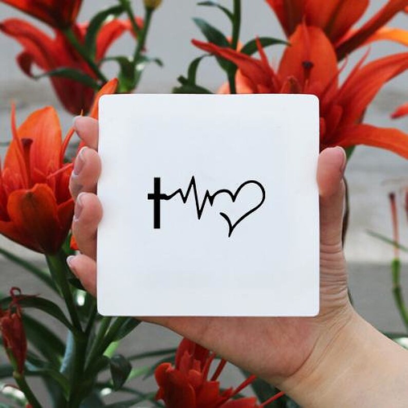 Heart Cross Fake Tattoo - Etsy