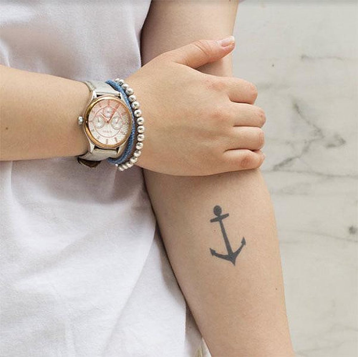 Anchor Temporary Tattoo - Etsy