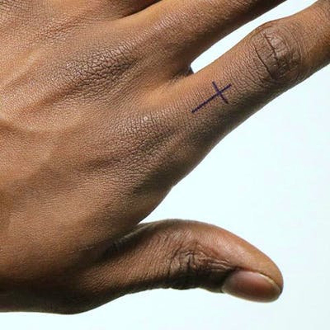 Cross Fake Temporary Tattoo - Etsy
