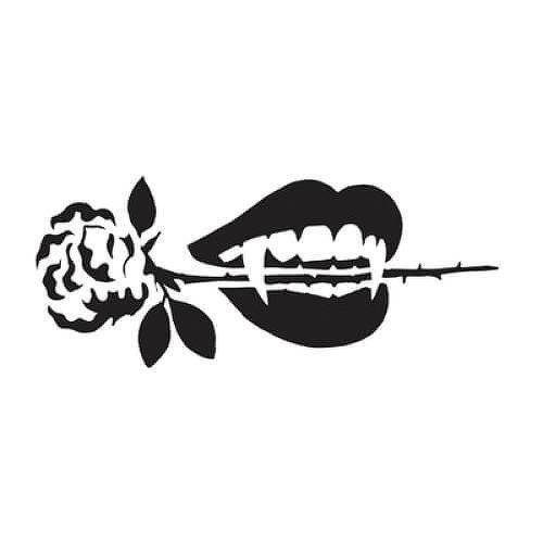 Rose Fangs Temporary Tattoo - Etsy