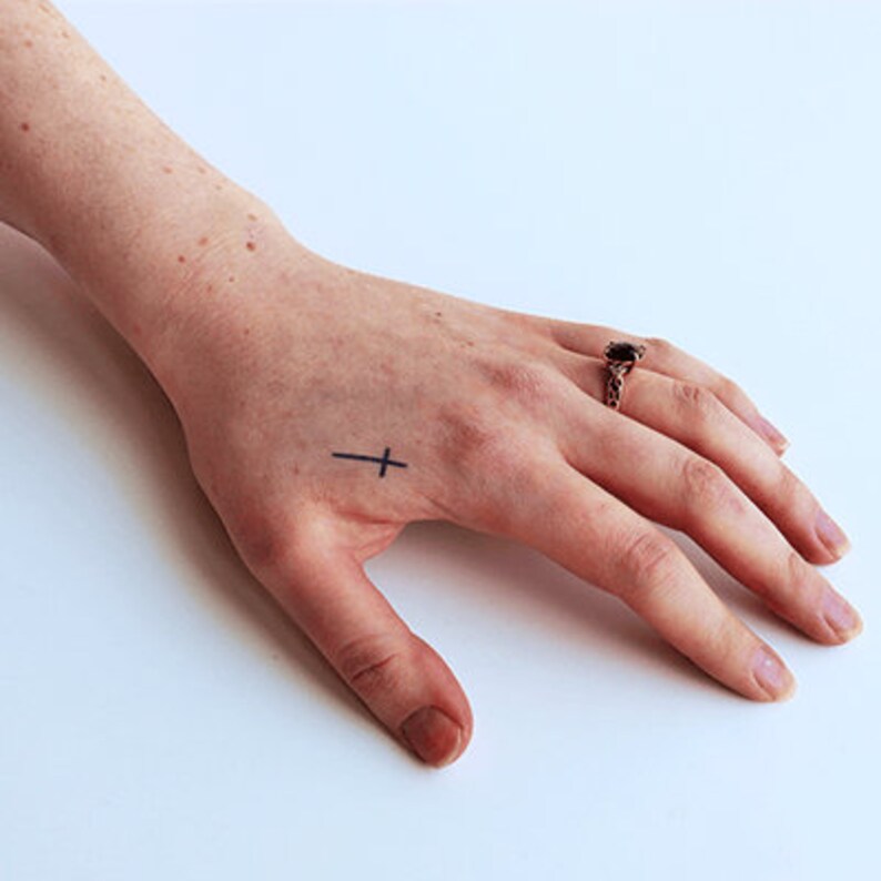 Cross Fake Temporary Tattoo - Etsy