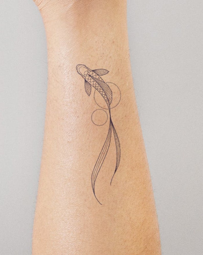 Fish Temporary Tattoo Fake Tattoos - Etsy
