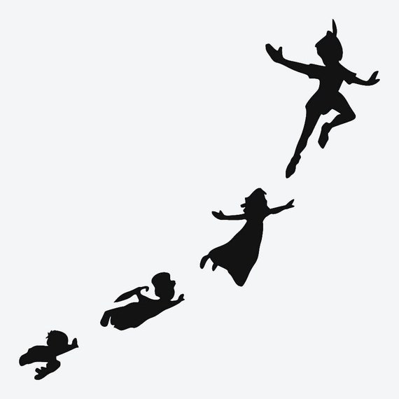 Peter Pan Flying Silhouette Tattoo