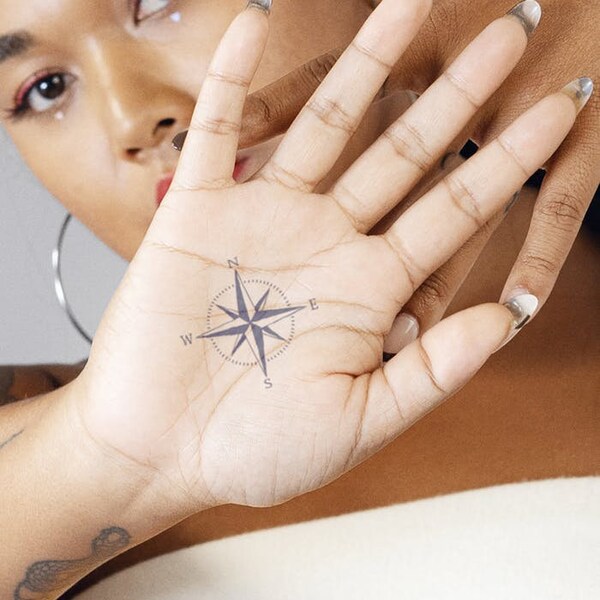 Temporary Compass Tattoo - Etsy