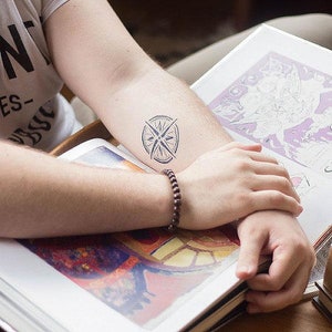 Compass Temporary Tattoo - Etsy