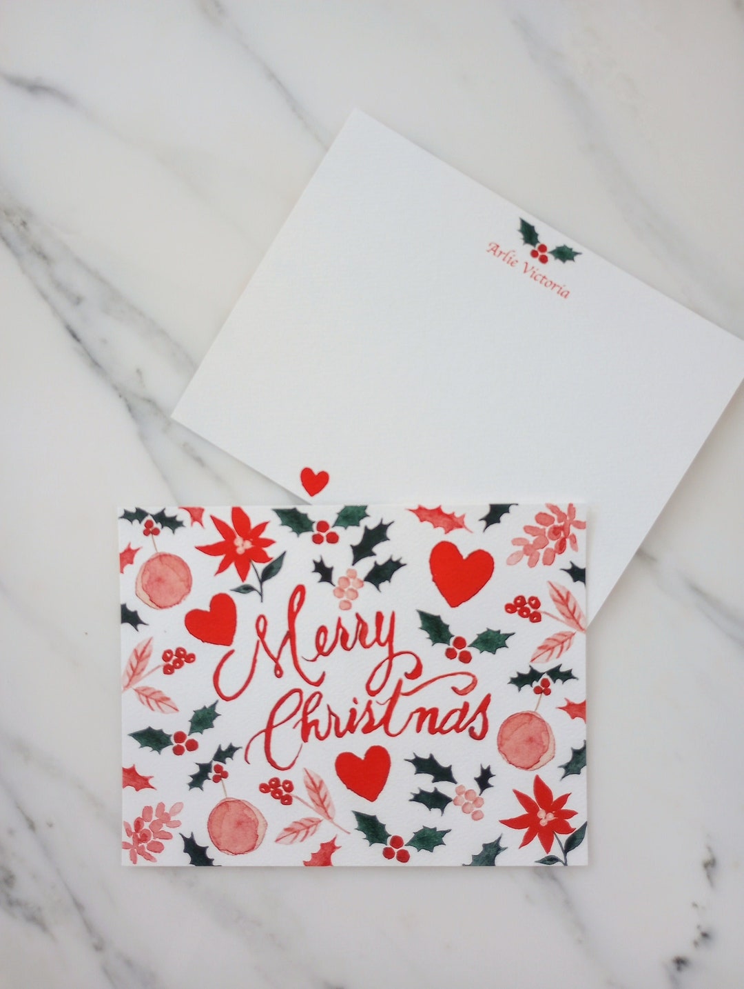 Christmas Notecards, Front and Back, A2 Set of 10, #130 Bright White ...