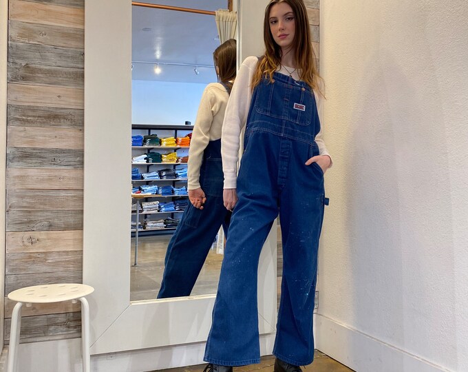 Big Mac Overalls 90s Vintage Carpenter Dark Wash Denim Dungarees - Etsy