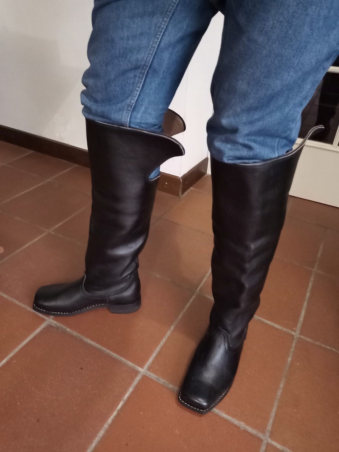 Tall Pirate Cavalry Dragoon Boots Size 45 Stivali Tipo Corazziere ...