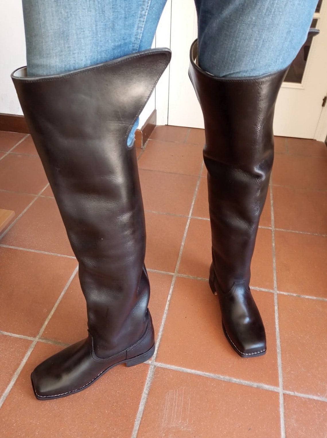 Very Tall Cavalry Dragoon Musketeer Pirate Larp Boots Size 42 - Etsy