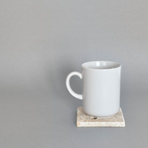 Beige Travertine Coaster / Treve #3 / Natural Stone Beige Drink Coaster ...