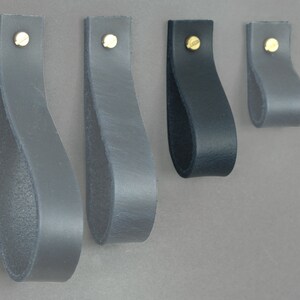 Navy Blue Leather Cabinet Pull / Lade #5 / Dark Blue Drawer Handle ...