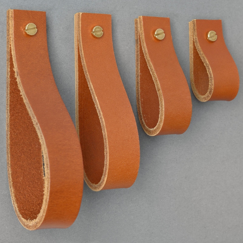 Leather Drawer Pulls - Etsy
