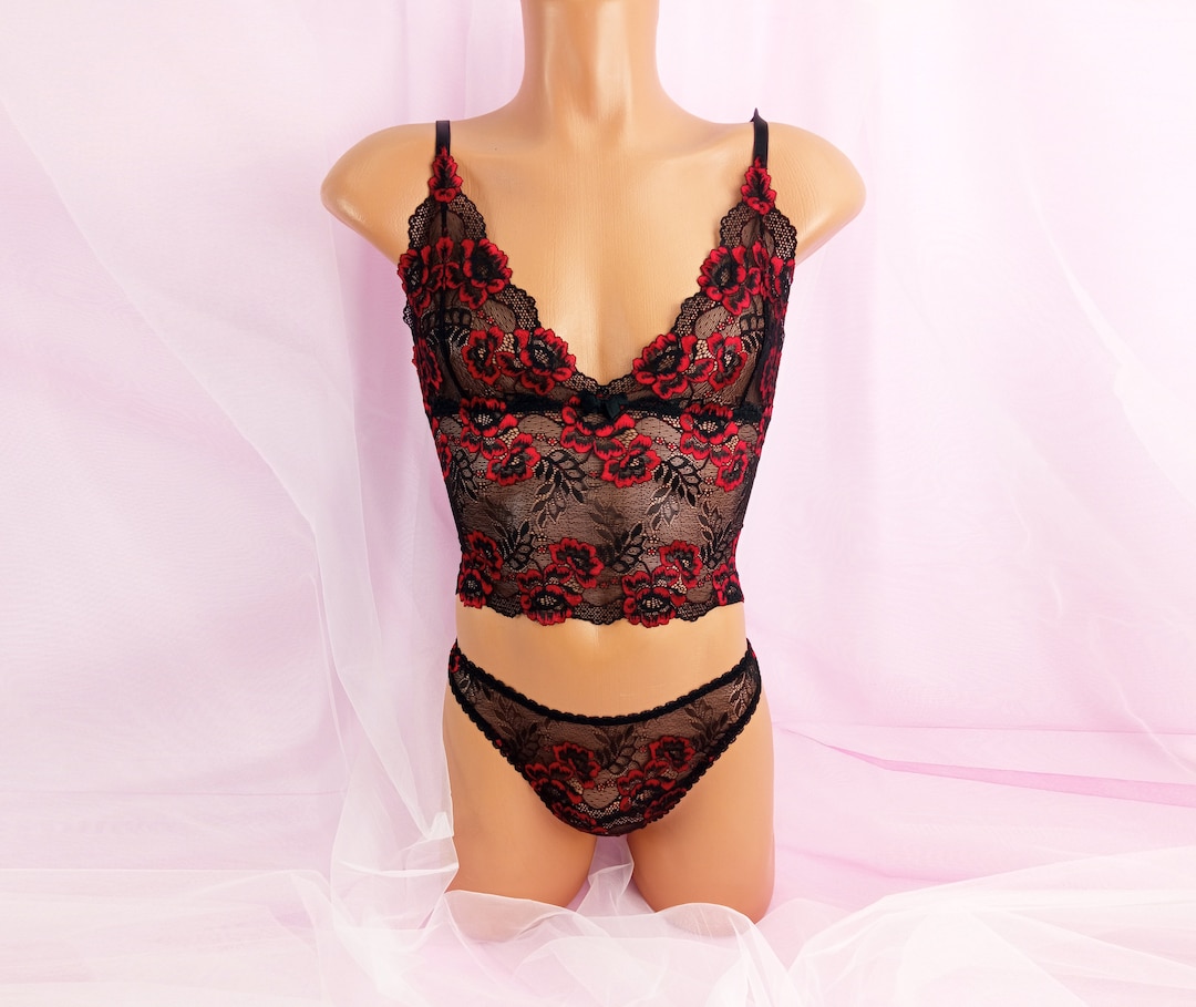 Transgender Lingerie Set, Trans Bra, Trans Lace Lingerie, Transgender Underwear, Transgender Mtf ...