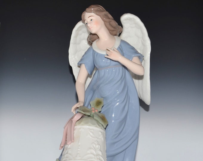 O'well Grandeur Noel Collector's Edition Porcelain Angel With Bell 12 1 ...