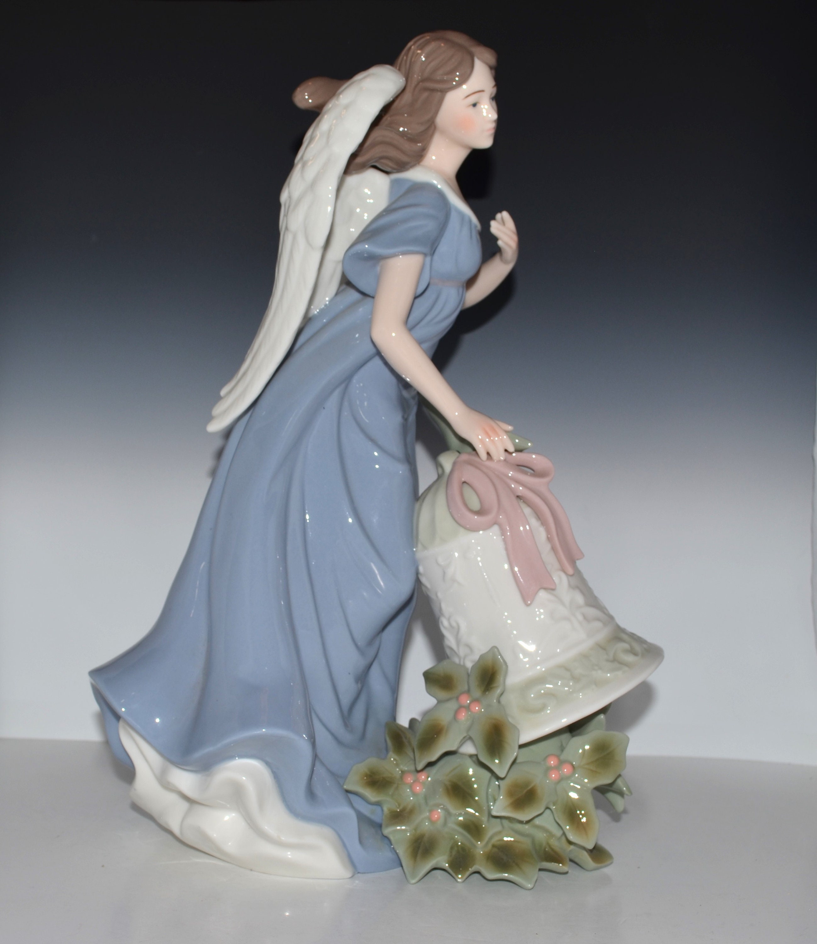 O'well Grandeur Noel Collector's Edition Porcelain Angel With Bell 12 1 ...