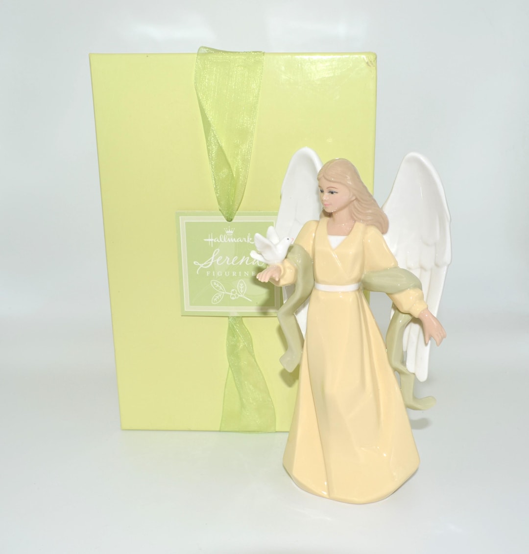 Hallmark "serena" Angel With Dove Figurine HMK LIC NIB - Etsy
