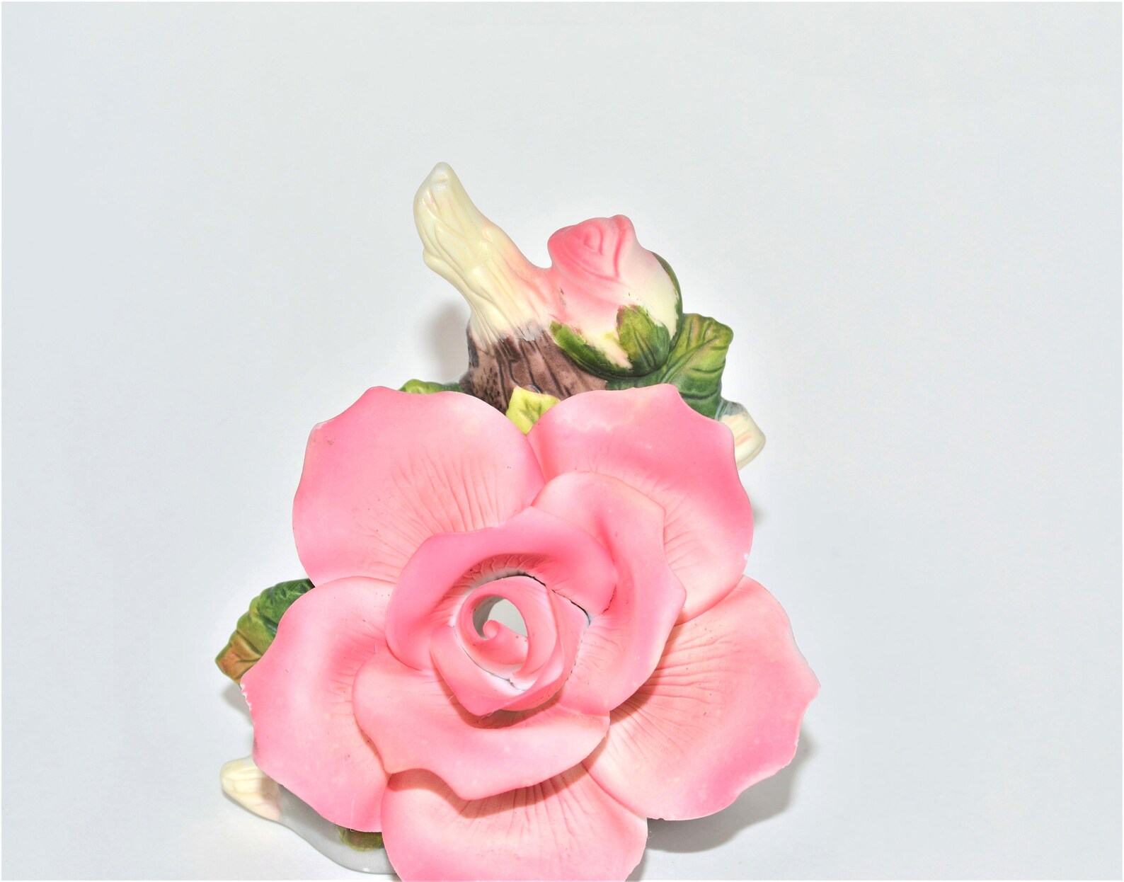 Porcelain Capodimonte Style Lighted Pink Rose Night Light Cover - Etsy