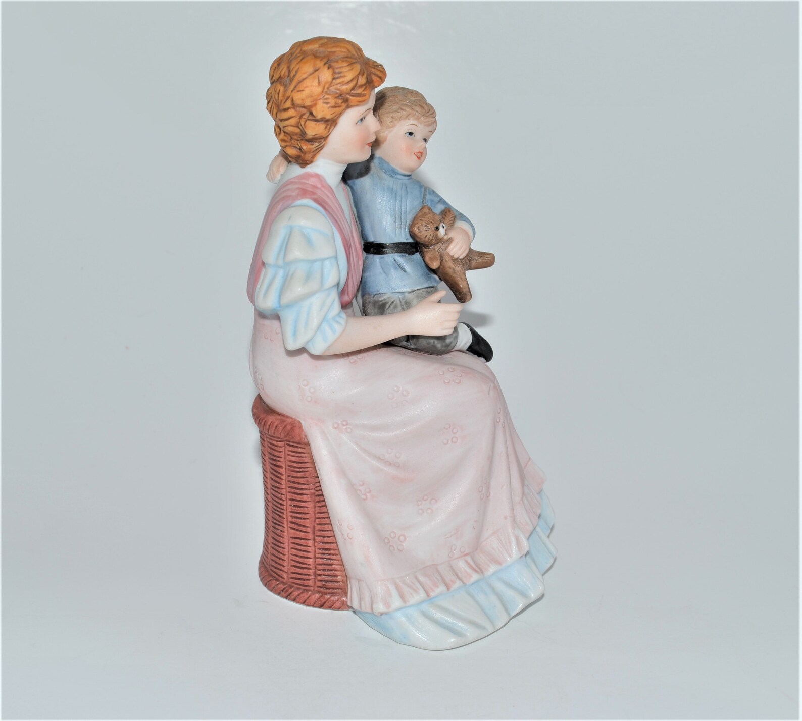 Vintage Homco 1980s Porcelain Collectible Figurine Victorian Mother and ...