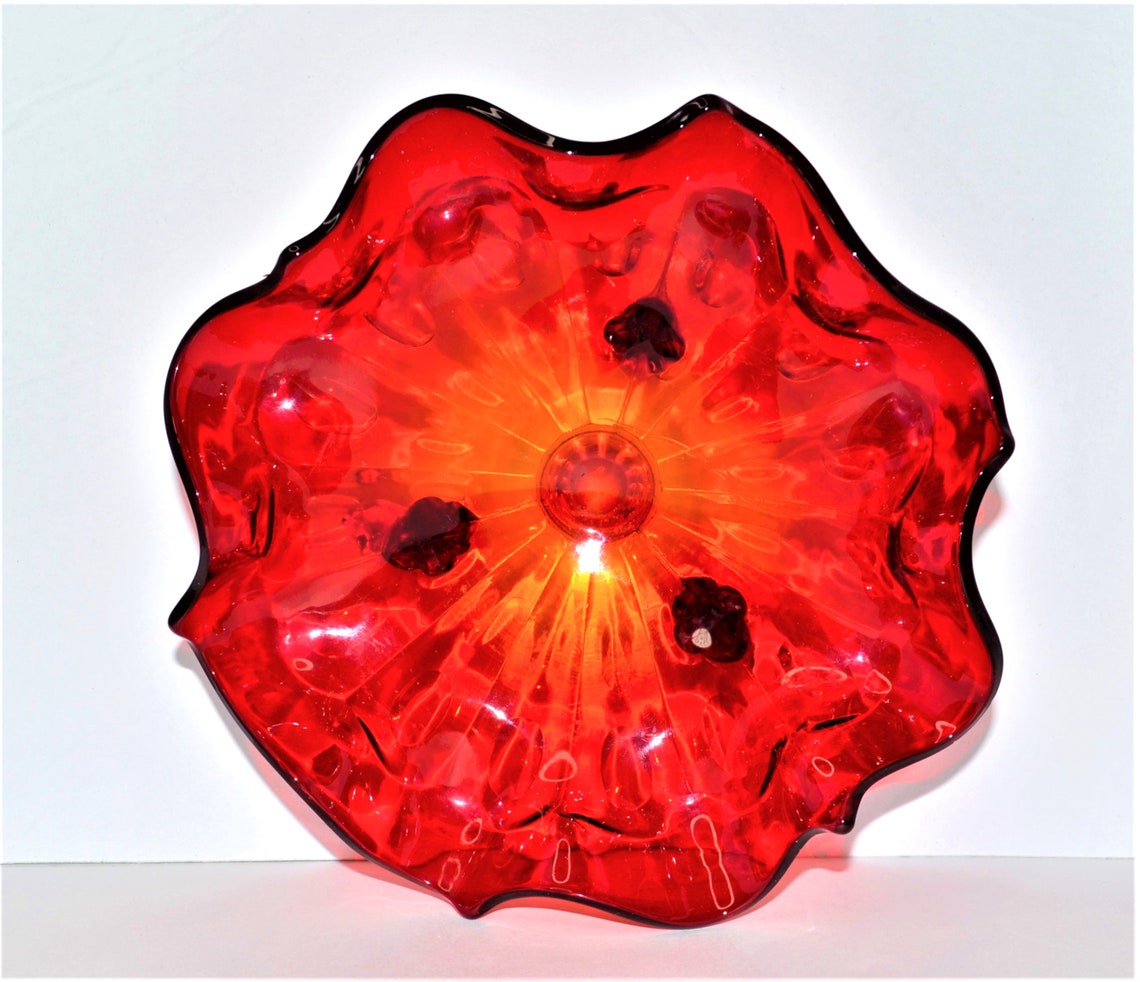 Vintage Fenton 1933 Ruby Red 3-toed Wavy Bowl - Etsy