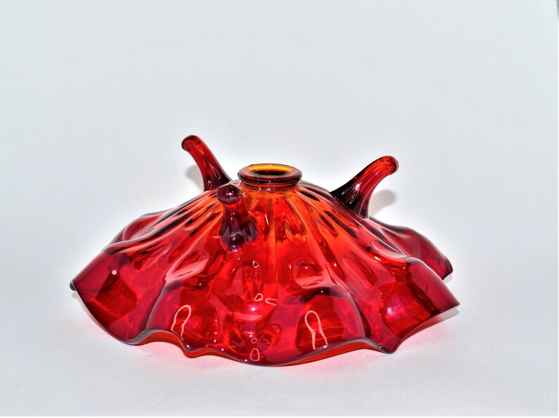 Vintage Fenton 1933 Ruby Red 3-toed Wavy Bowl - Etsy