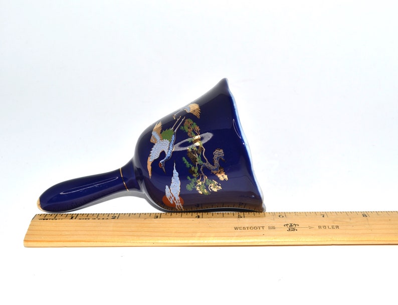 Vintage Cobalt Blue Gold Trim Porcelain Bell Cranes Japan A - Etsy