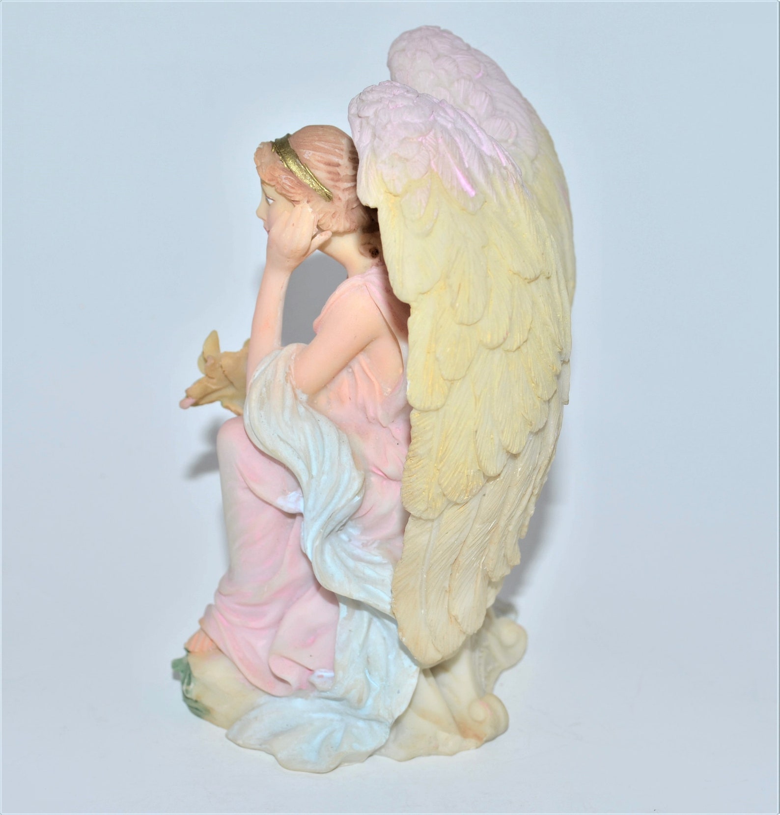 HTF Angel Figurine Sitting Holding Lily Ophelia Heartseeker - Etsy