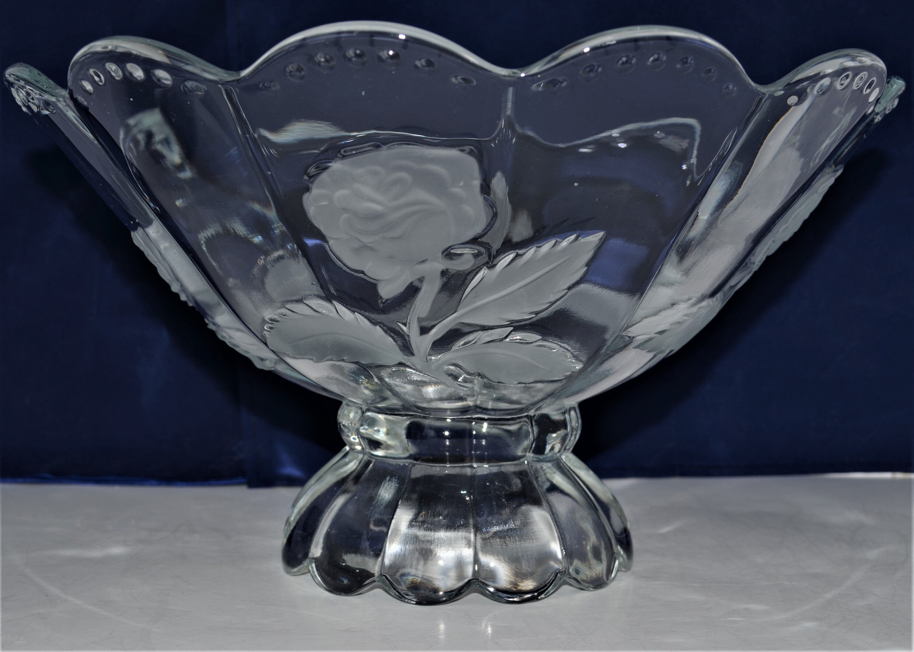 Vintage Imperlux Hand Cut Crystal Glass Large Compote Footed - Etsy