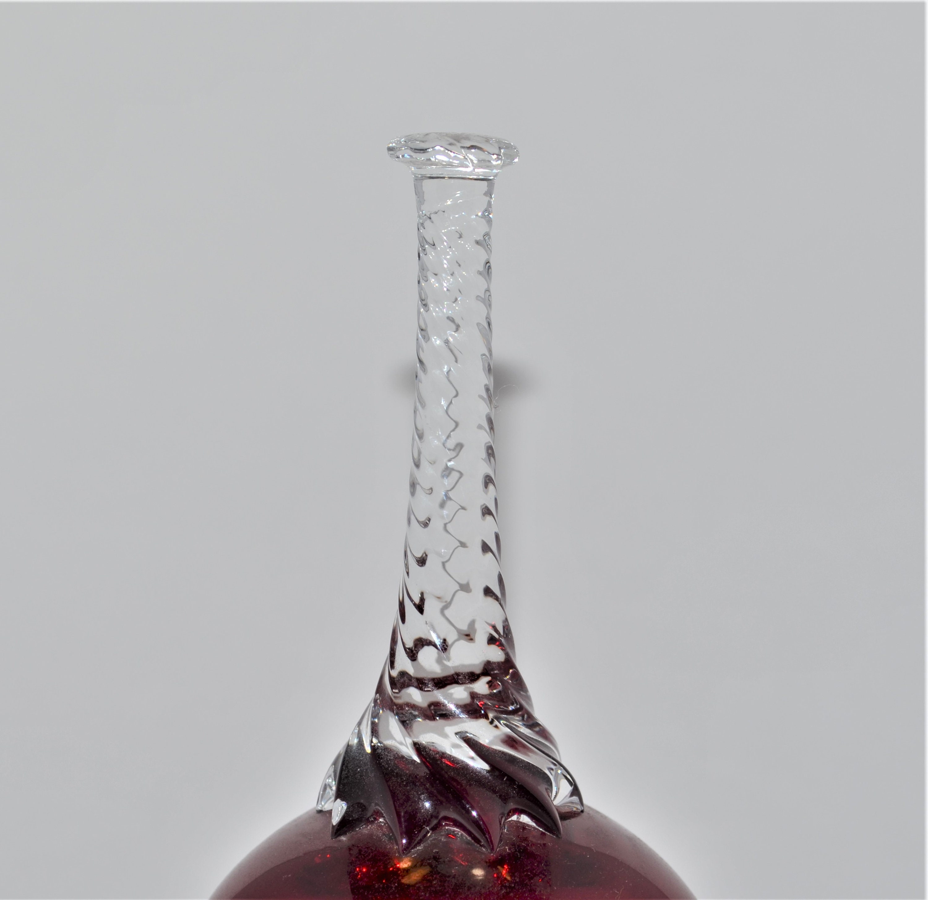 Vintage Ruby Red Glass Dinner Bell With Gold Gilt Grapes and - Etsy