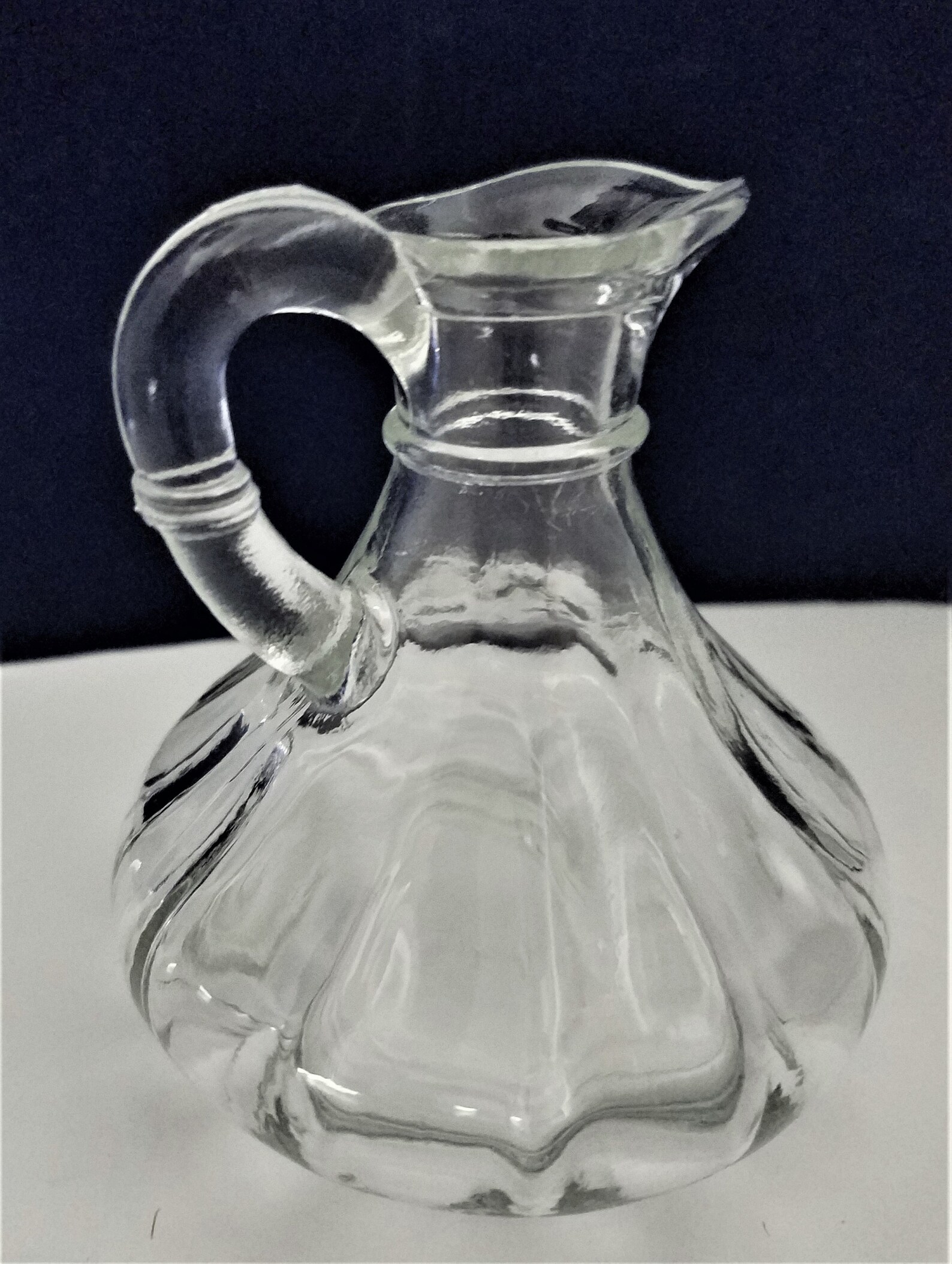 Vintage Anchor Hocking Oil and Vinegar Cruet Optic Design #171F Ribbed ...