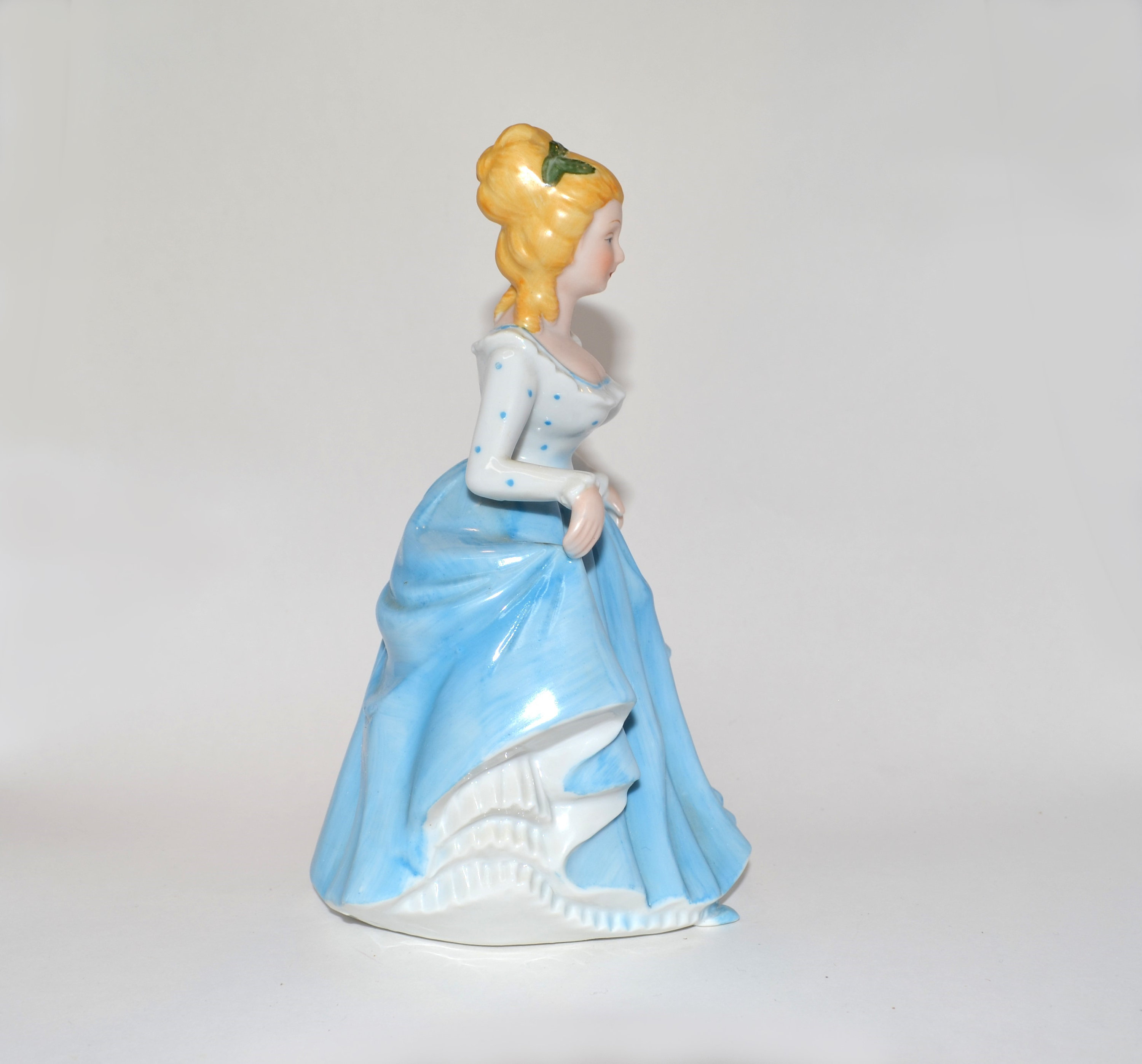 Vintage Victorian Lady Dancing Curtsey Collection Figurine Polka Dot ...