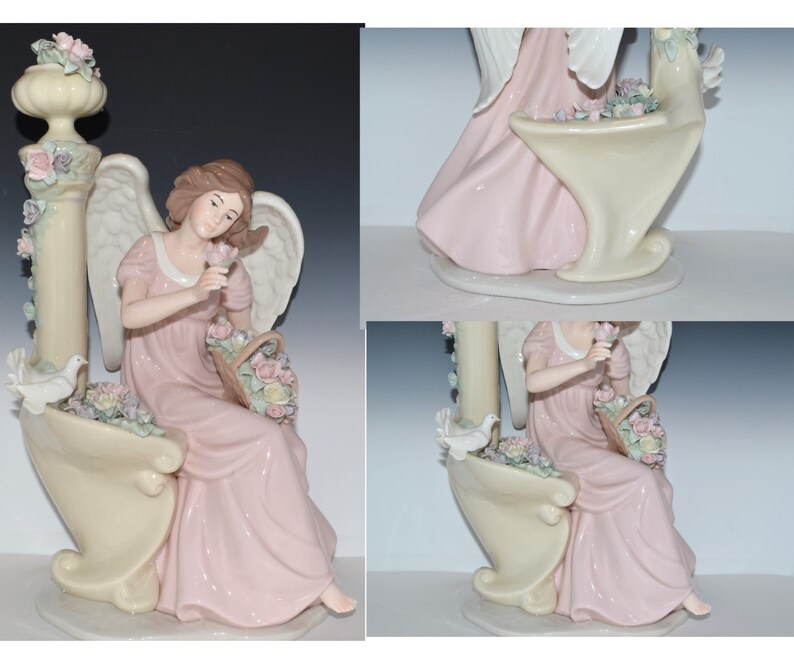 O'well Grandeur Noel Collector's Edition Porcelain Angel Sitting With ...