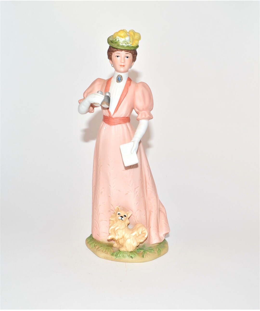 Vintage 1990S Homco Porcelain Collectible Lady With Binoculars and Dog ...