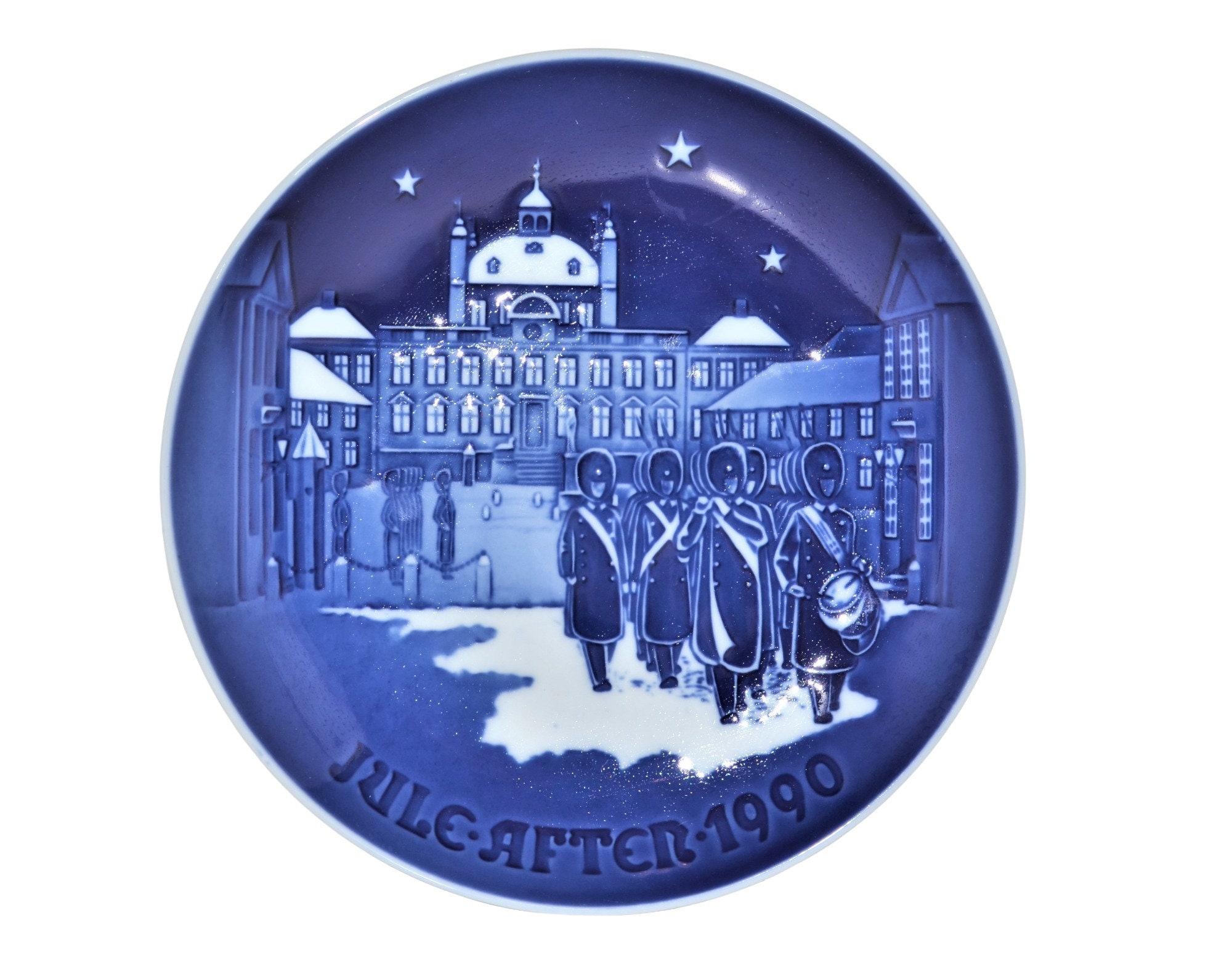 B&G Copenhagen Denmark Porcelain Collector Annual Christmas Plates 1990 ...