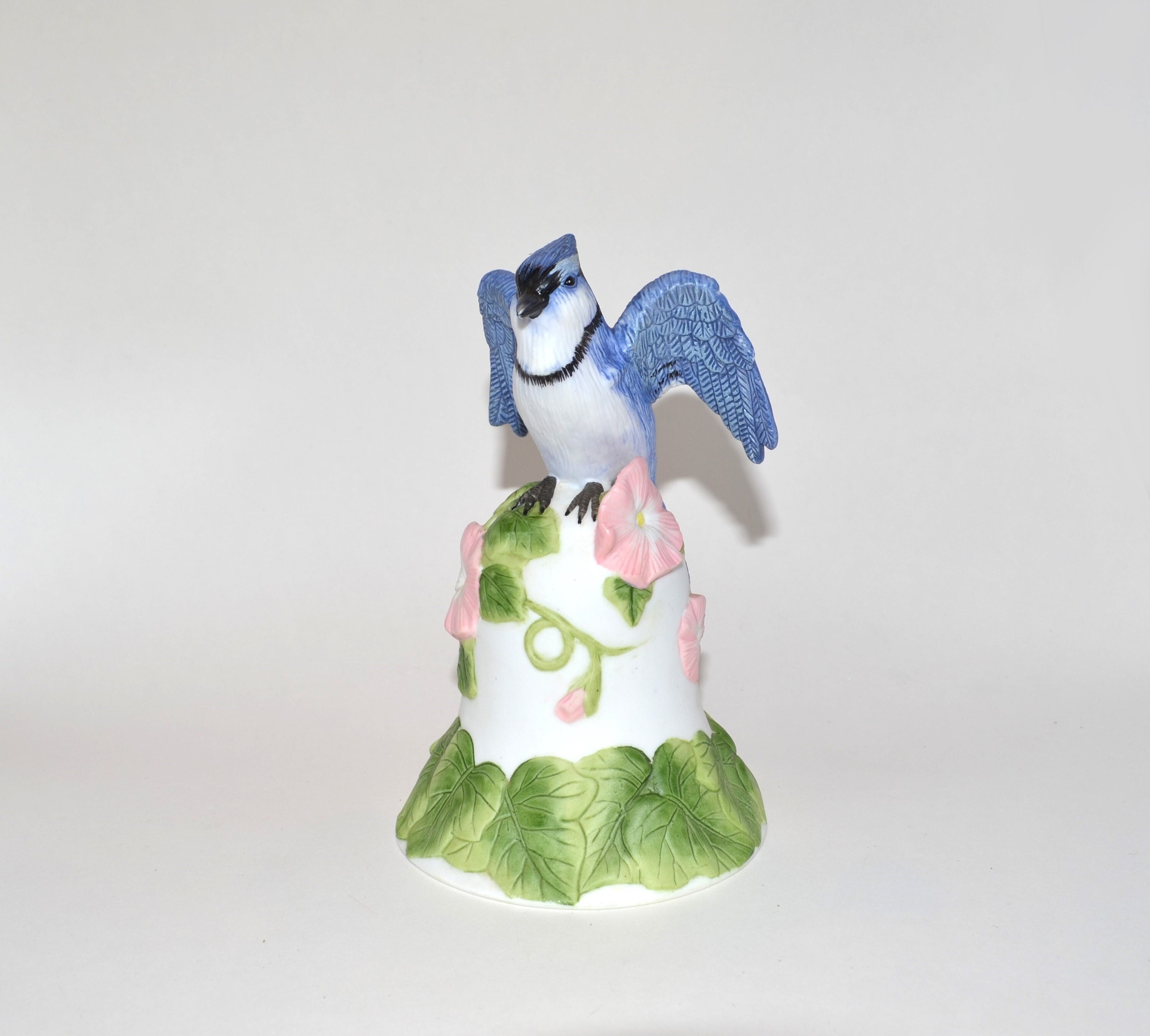 Avon Vintage 2001 Porcelain Bluejay & Spring Blossom Bell Collector Bell - Etsy