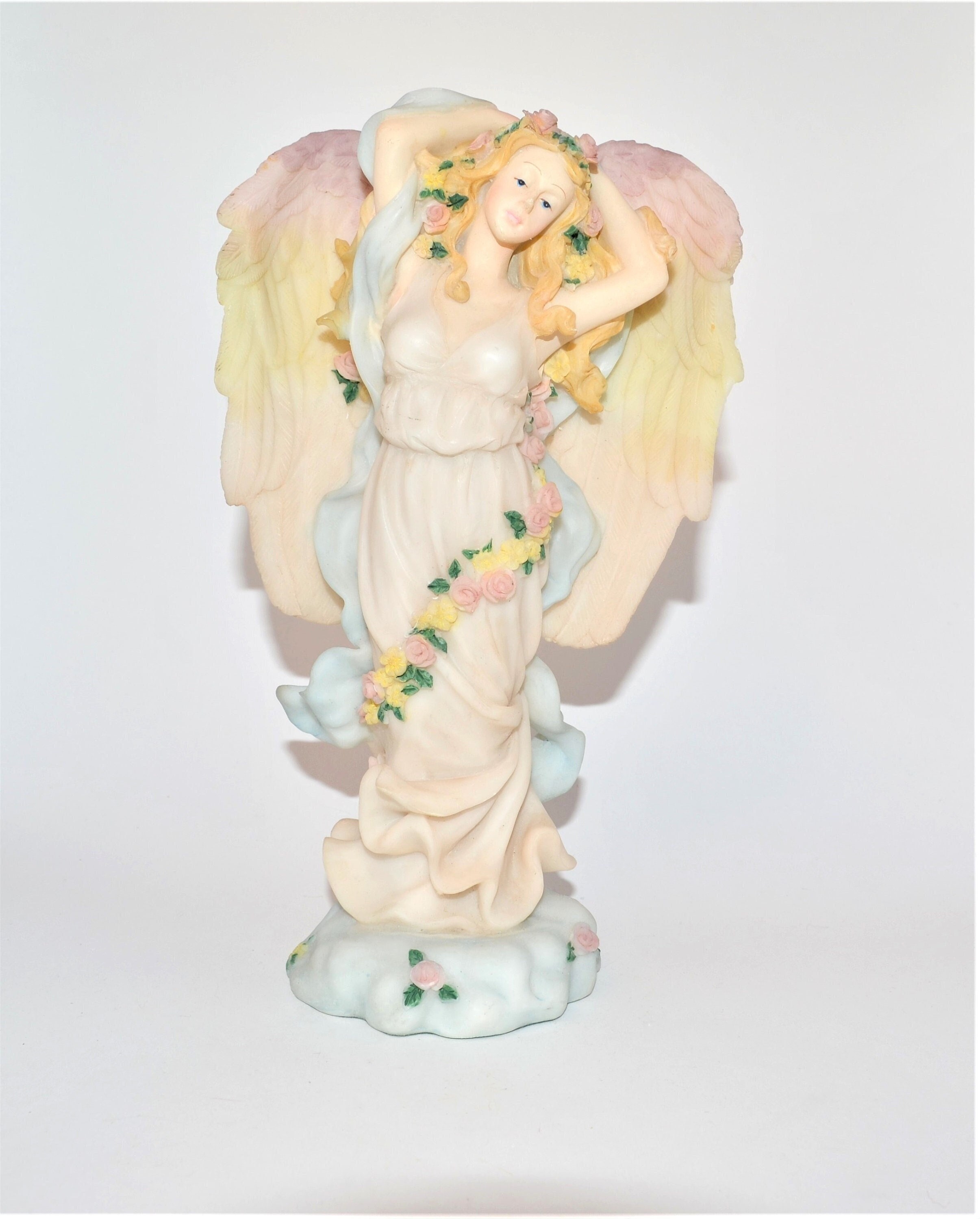 Beautiful Collectible Stone Resin Angel Figurine, Enchanting Angel ...
