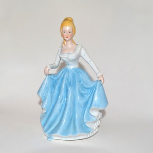 Vintage Victorian Lady Dancing Curtsey Collection Figurine Polka Dot ...