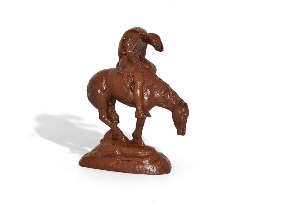 1989 Red Mill Manufacturing "end of the Trail" American Indian on Horse ...